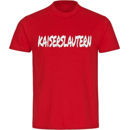 multifanshop Herren T-Shirt - Kaiserslautern - Textmarker - Druck wei&szlig; - M&auml;nner