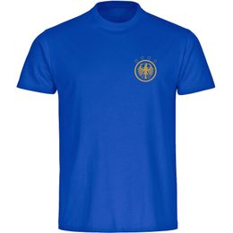multifanshop Herren T-Shirt - Deutschland - Adler Retro Gold - Druck gold metallic - M&auml;nner