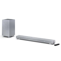 Sharp HT-SBW53121 Dolby Atmos Soundbar 3.1.2 kabelloser Subwoofer 550W Bluetooth, silber