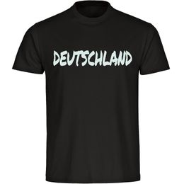 multifanshop Herren T-Shirt - Deutschland - Textmarker - Druck wei&szlig; - M&auml;nner