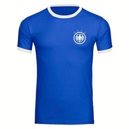 multifanshop Kontrast T-Shirt - Deutschland - Adler Retro - Druck wei&szlig; - M&auml;nner
