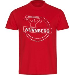 multifanshop Herren T-Shirt - N&uuml;rnberg - Meine Fankurve - Druck wei&szlig; - M&auml;nner