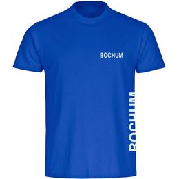 multifanshop Herren T-Shirt - Bochum - Brust & Seite - Druck wei&szlig; - M&auml;nner
