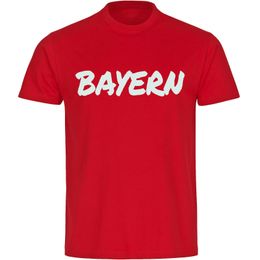 multifanshop Herren T-Shirt - Bayern - Textmarker - Druck wei&szlig; - M&auml;nner