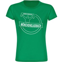 multifanshop Damen T-Shirt - M&ouml;nchengladbach - Meine Fankurve - Druck wei&szlig; - Frauen