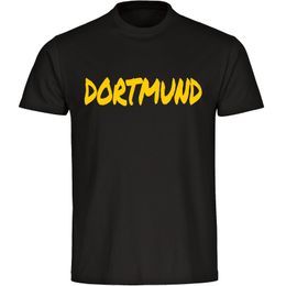 multifanshop Herren T-Shirt - Dortmund - Textmarker - Druck gelb - M&auml;nner