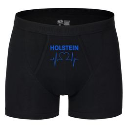 multifanshop Herren Boxer Short - Holstein - Herzschlag - Druck blau - Unterw&auml;sche