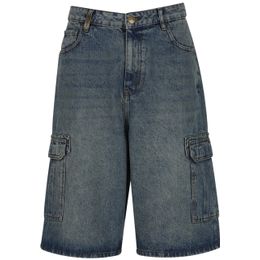 Cargoshorts 2Y STUDIOS "2Y Studios Sian Cargo Shorts", Herren, Gr. 32, Normalgr&ouml;&szlig;en, vintage blau, 100% Baumwolle, unifarben, loose fit, Hosen