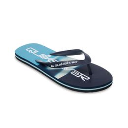 Zehentrenner Quiksilver "MOLOKAI STRIPE 26", Herren, Gr. 46, blau (aqua holmes), Synthetik, Schuhe Zehentrenner, Sommerschuhe