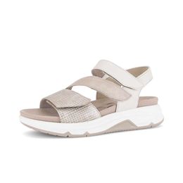 Plateausandaletten Gabor "Plateau Sandale", Damen, Gr. 41, beige, Schuhe