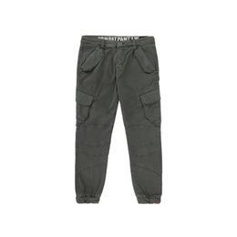 Cargohose Alpha Industries "Combat Pant K", M&auml;dchen, Gr. 16, Normalgr&ouml;&szlig;en, grau (grauschwarz), Obermaterial: 98% Baumwolle, 2% Elastan, Hosen Cargohose