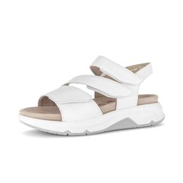 Plateausandaletten Gabor "Plateau Sandale", Damen, Gr. 39, wei&szlig;, Schuhe