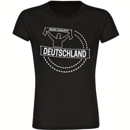 multifanshop Damen T-Shirt - Deutschland - Meine Fankurve - Druck wei&szlig; - Frauen