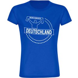 multifanshop Damen T-Shirt - Deutschland - Meine Fankurve - Druck wei&szlig; - Frauen