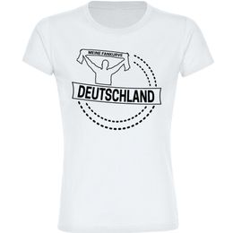 multifanshop Damen T-Shirt - Deutschland - Meine Fankurve - Druck schwarz - Frauen