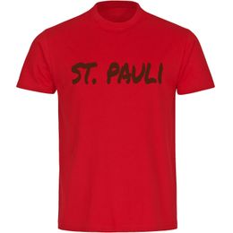 multifanshop Herren T-Shirt - St. Pauli - Textmarker - Druck braun - M&auml;nner