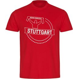 multifanshop Herren T-Shirt - Stuttgart - Meine Fankurve - Druck wei&szlig; - M&auml;nner