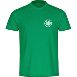 multifanshop Herren T-Shirt - Deutschland - Adler Retro - Druck wei&szlig; - M&auml;nner