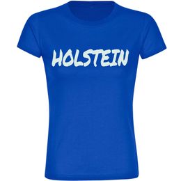 multifanshop Damen T-Shirt - Holstein - Textmarker - Druck wei&szlig; - Frauen