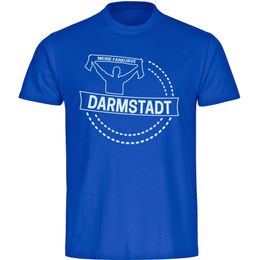 multifanshop Herren T-Shirt - Darmstadt - Meine Fankurve - Druck wei&szlig; - M&auml;nner