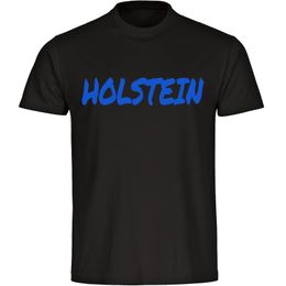 multifanshop Herren T-Shirt - Holstein - Textmarker - Druck blau - M&auml;nner