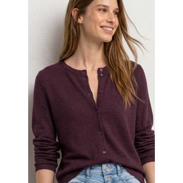 Cardigan Street One, Damen, Gr. 34, rustic rouge, Stoff, 60% Viskose, 40% Polyester, unifarben, normal normal, Rundhals, abgesteppt, Strickjacken, aus softer Viskose