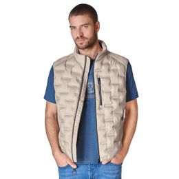 Steppweste Casamoda "Casamoda Steppweste uni", Herren, Gr. L, beige, 100% Polyester, Westen Steppweste
