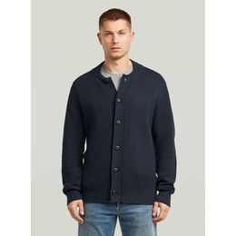 G-Star Raw Cardigan G-STAR "Honey Comb Structure Cardigan", Herren, Gr. L, dk patriot blau, Obermaterial: 100% Baumwolle, Strickjacken