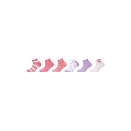 Sneakersocken s.Oliver "6er Pack", M&auml;dchen, Gr. 35-38, nature melange, 58% Baumwolle, 40% Polyamid, 2% Elasthan, gemustert, Socken Sneakersocken, 6er Pack Weiche Qualit&auml;t aus Bio-Baumwolle f&uuml;r hohen Tragekomfort