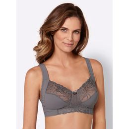 w&auml;schepur B&uuml;gelloser BH W&Auml;SCHEPUR, Damen, Gr. 80, Cup D, grau, 88% Polyamid, 12% Elasthan, BHs BH Spitzenw&auml;sche Spitzen-BH B&uuml;gelloser-BH