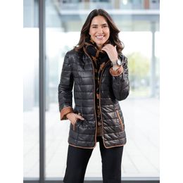 Steppjacke Classic Basics, Damen, Gr. 40, schwarz, 100% Polyester, gemustert, mehrfarbig, unifarben, figurumspielend, Jacken Steppjacke