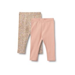 Leggings Wheat "Wheat 2 Leggings Jules", M&auml;dchen, Gr. 92, lila flower meadow, 92% Baumwolle (Bio), 8% Elasthan, unifarben, normal, Hosen Leggings