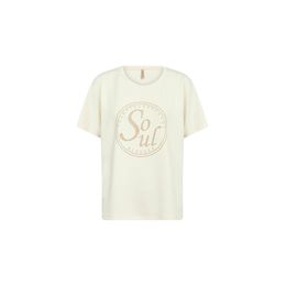 Kurzarmhemd soyaconcept "Soya Concept T-shirt SC-BANU", Damen, Gr. L, Normalgr&ouml;&szlig;en, 1620 cream, Obermaterial: 48% Modal, 48% Polyester, 4% Elasthan, Hemden