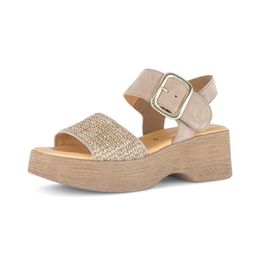 Riemchensandale Gabor "Riemchensandale", Damen, Gr. 35,5, beige, Schuhe Riemchensandale
