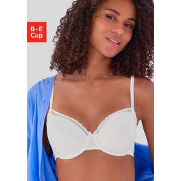 B&uuml;gel-BH Vivance, Damen, Gr. 80, Cup D, wei&szlig;, Trikot, Obermaterial: 89% Baumwolle, 6% Polyamid, 5% Elasthan, Basic, BHs B&uuml;gel-BH, aus weicher Baumwollqualit&auml;t