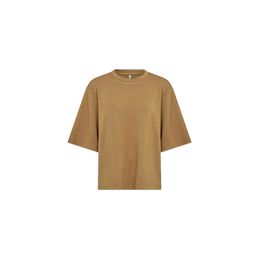 Kurzarmhemd soyaconcept "Soya Concept T-shirt SC-BANU", Damen, Gr. S, Normalgr&ouml;&szlig;en, 7120 butternut, Obermaterial: 48% Modal, 48% Polyester, 4% Elasthan, Hemden