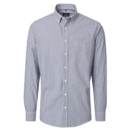 Langarmhemd Casamoda "Casamoda Freizeithemd gestreift", Herren, Gr. L, Normalgr&ouml;&szlig;en, dunkelblau, 100% Baumwolle, gestreift, comfort fit, Hemden