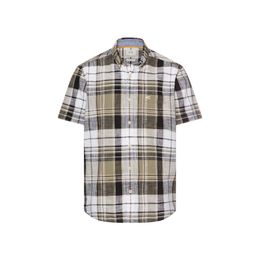 Kurzarmhemd Camel Active, Herren, Gr. 4XL, N-Gr, khaki, Web, Obermaterial: 100% Baumwolle, kariert, normal h&uuml;ftbedeckend, Rundhals, Hemden, Kurzarm, kariertes Design, normale Passform, mit Button-down-Kragen