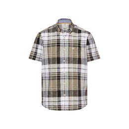Camel Active Herren Kurzarmhemdkhaki, Gr. M, kariert, Web, Obermaterial: 100% Baumwolle, Hemden, Kurzarm, kariertes Design, normale Passform, mit