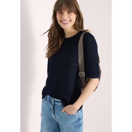 Cardigan Cecil, Damen, Gr. L (42), universal blau, Web, 100% Baumwolle, unifarben, comfort fit normal, Rundhals, Rippb&uuml;ndchen, Strickjacken, aus reiner Baumwolle