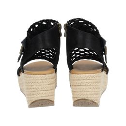 Keilsandalette Blowfish "Blowfish Sandalen Lederimitat/Textil", Damen, Gr. 38, schwarz, Lederimitat, Textil, Schuhe