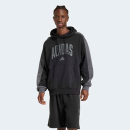 Herren Kapuzensweatshirt "M COLLEGIATE HD"schwarz, grau six, Gr. S, adidas Sportswear, Obermaterial: 70% Baumwolle, 30% Polyester, Sweatshirts