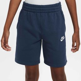 Shorts Nike Sportswear "CLUB FLEECE BIG KIDS' FRENCH TERRY SHORTS", M&auml;dchen, Gr. L, N-Gr, midnight navy, Obermaterial: 80% Baumwolle, 20% Polyester, Hosen Shorts, mit Kordelzug, verbesserte Passform, f&uuml;r Jugendliche