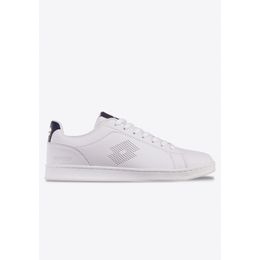 Sneaker Lotto, Damen, Gr. 36, schwarz-wei&szlig; (wei&szlig;, schwarz), Synthetik, Schuhe Sneaker, - in sportivem Retro Tennis Design
