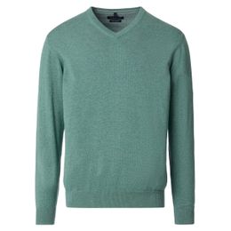 Strickpullover Casamoda "Casamoda Pullover uni", Herren, Gr. L, gr&uuml;n (t&uuml;rkisgr&uuml;n 369), 100% Baumwolle, Pullover Strickpullover