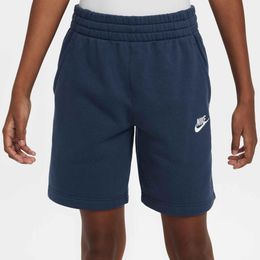 Shorts Nike Sportswear "CLUB FLEECE BIG KIDS' FRENCH TERRY SHORTS", M&auml;dchen, Gr. L, N-Gr, midnight navy, Obermaterial: 80% Baumwolle, 20% Polyester, Hosen Shorts, mit Kordelzug, verbesserte Passform, f&uuml;r Jugendliche