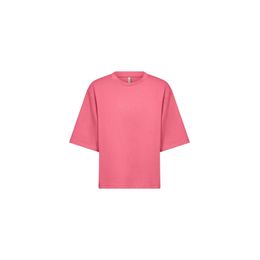 Kurzarmhemd soyaconcept "Soya Concept T-shirt SC-BANU", Damen, Gr. L, Normalgr&ouml;&szlig;en, 4390 rapture rose, Obermaterial: 48% Modal, 48% Polyester, 4% Elasthan, Hemden