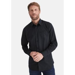 Langarmhemd Stooker Men "HUGH Hemd Langarm Regular Fit", Herren, Gr. L, US-Gr&ouml;&szlig;en, schwarz, Web, 60% Baumwolle, 40% Polyester, regular fit, Hemden, Langarm Hemd Regular Fit f&uuml;r Herren
