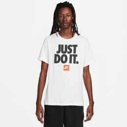 T-Shirt Nike Sportswear "M NSW TEE FRAN JDI VERBIAGE", Herren, Gr. XL, wei&szlig;, Jersey, Obermaterial: 50% Baumwolle, 50% Polyester, normal, Rundhals, Shirts T-Shirt