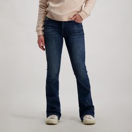 Weite Jeans Cars Jeans "Jeans Veronique", M&auml;dchen, Gr. 8 (122), N-Gr, blau (schwarz used), Denim/Jeans, Obermaterial: 98% Baumwolle, 2% Elasthan, Abriebeffekte, ausgestellt normal, Jeans, im 5-Pocket Stil